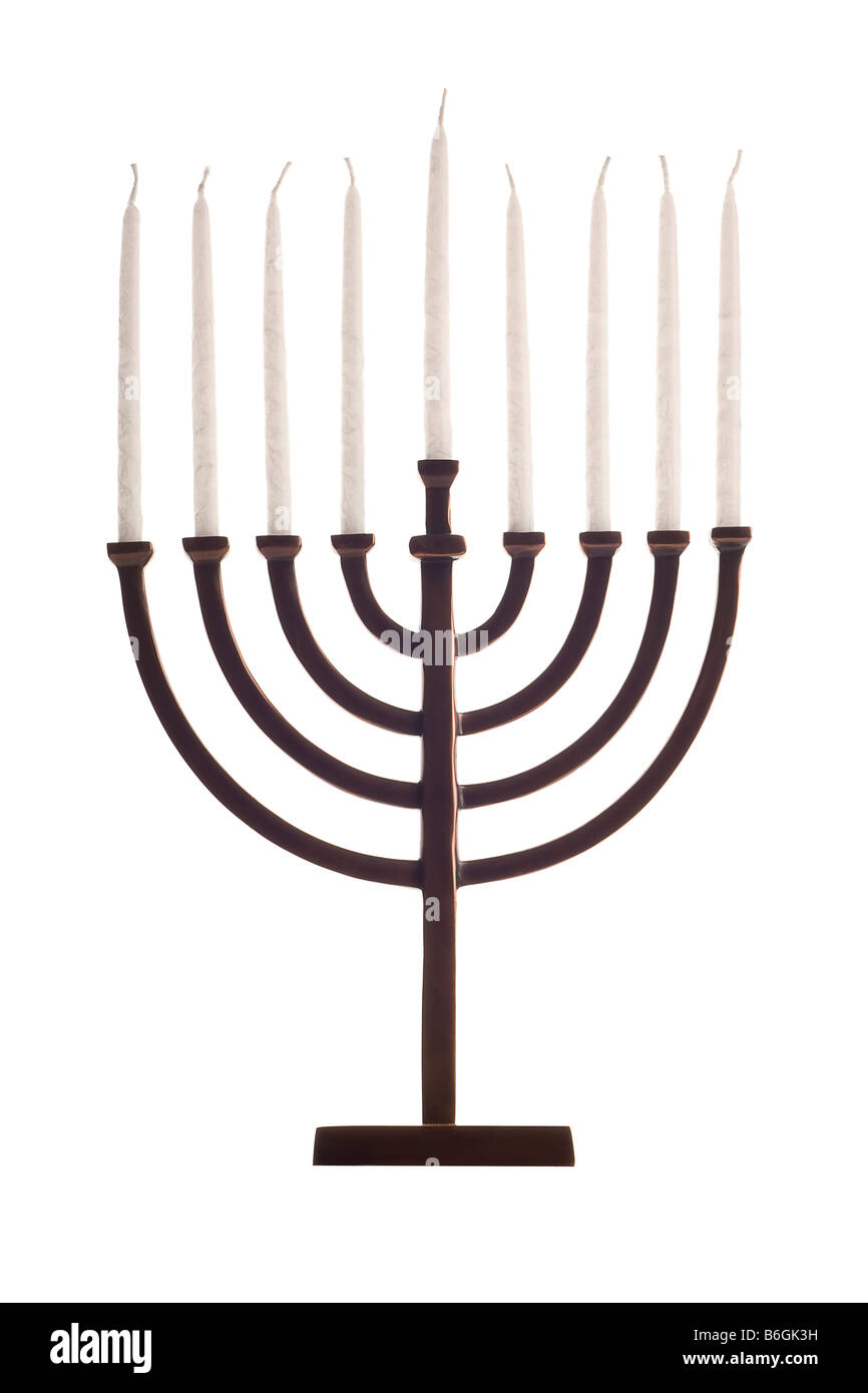 Unlit menorah Cut Out Stock Images & Pictures - Alamy
