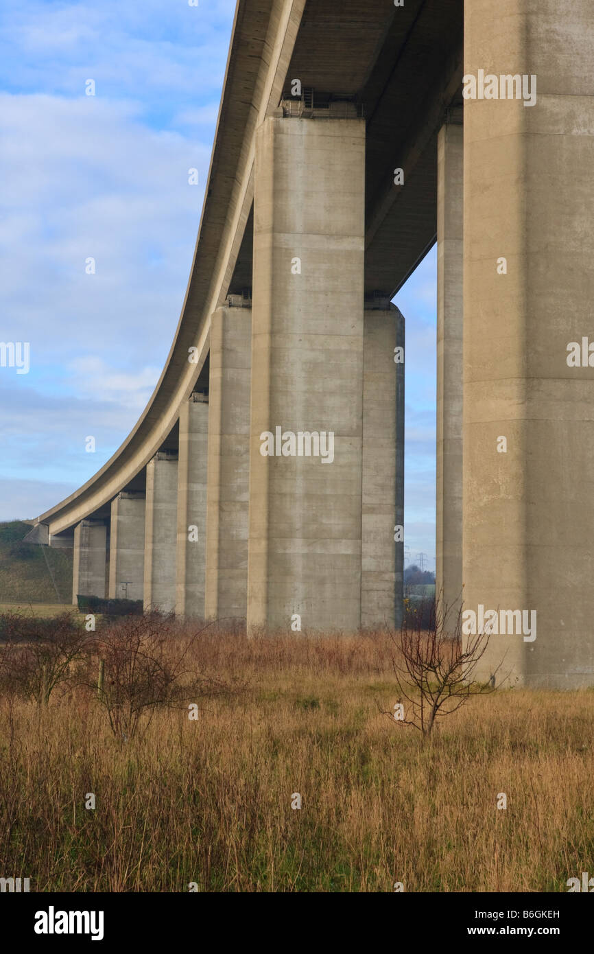 Perspective Curves of the River Orwell Road Bridge near Ipswich Stock ...