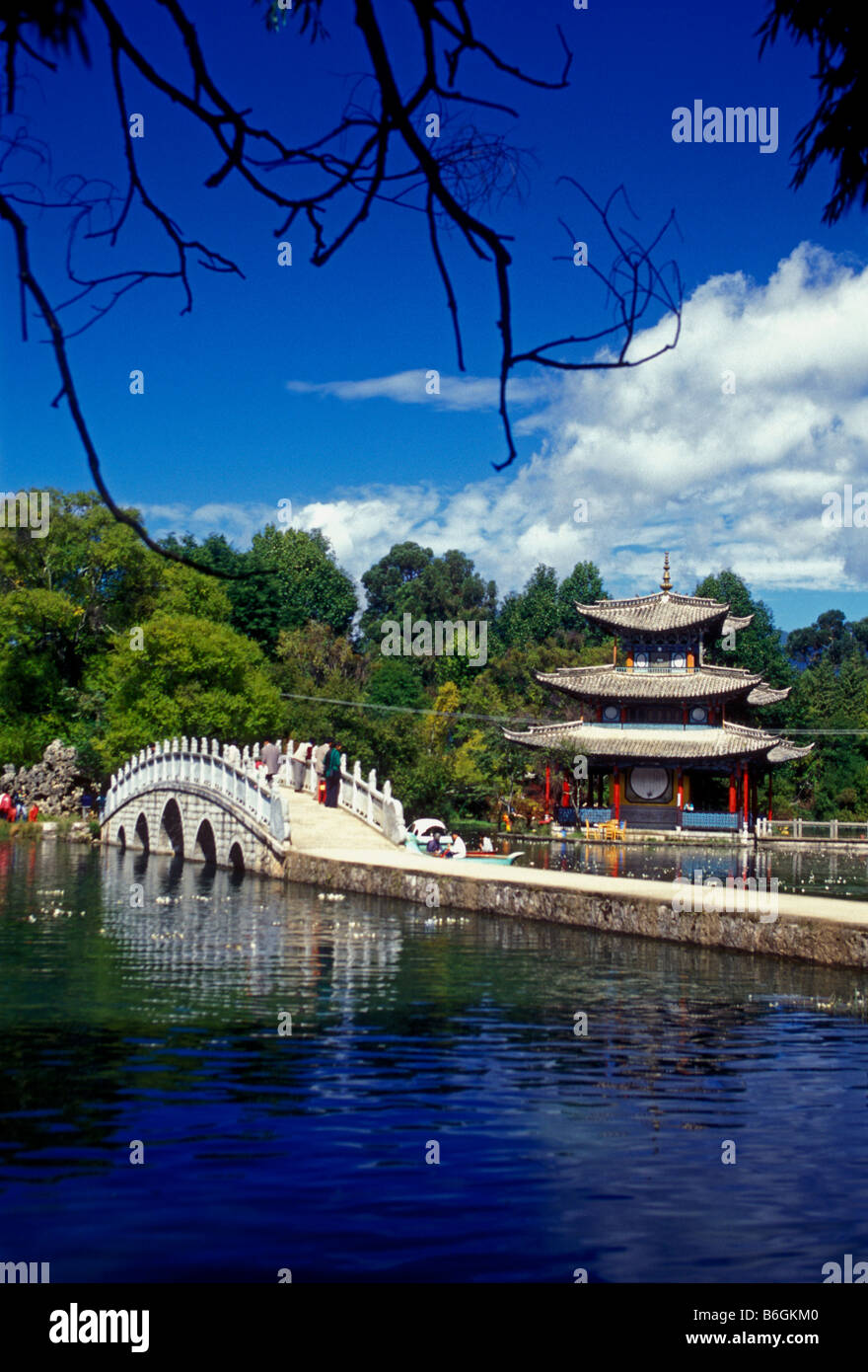 Five Phoenix Pavilion at Black Dragon Pool Park Lijiang Yunnan Province ...