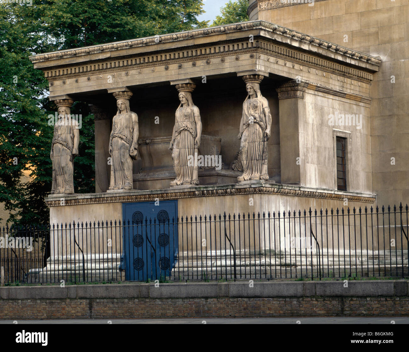 Saint Pancras Church Caryatids Stock Photo - Alamy
