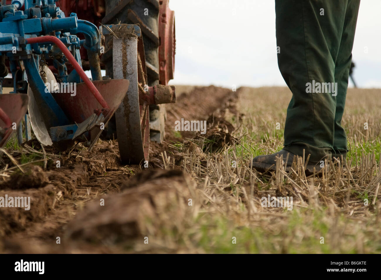 Old style ploughing hi-res stock photography and images - Alamy