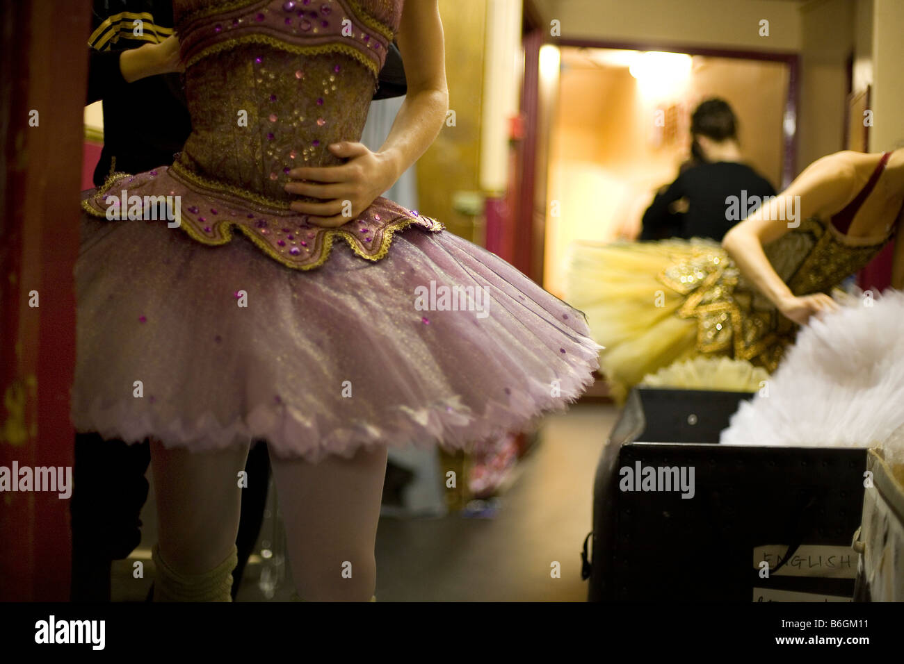 A ballerina backstage of The English National Ballet s production of Sleeping Beauty Stock Photo ...