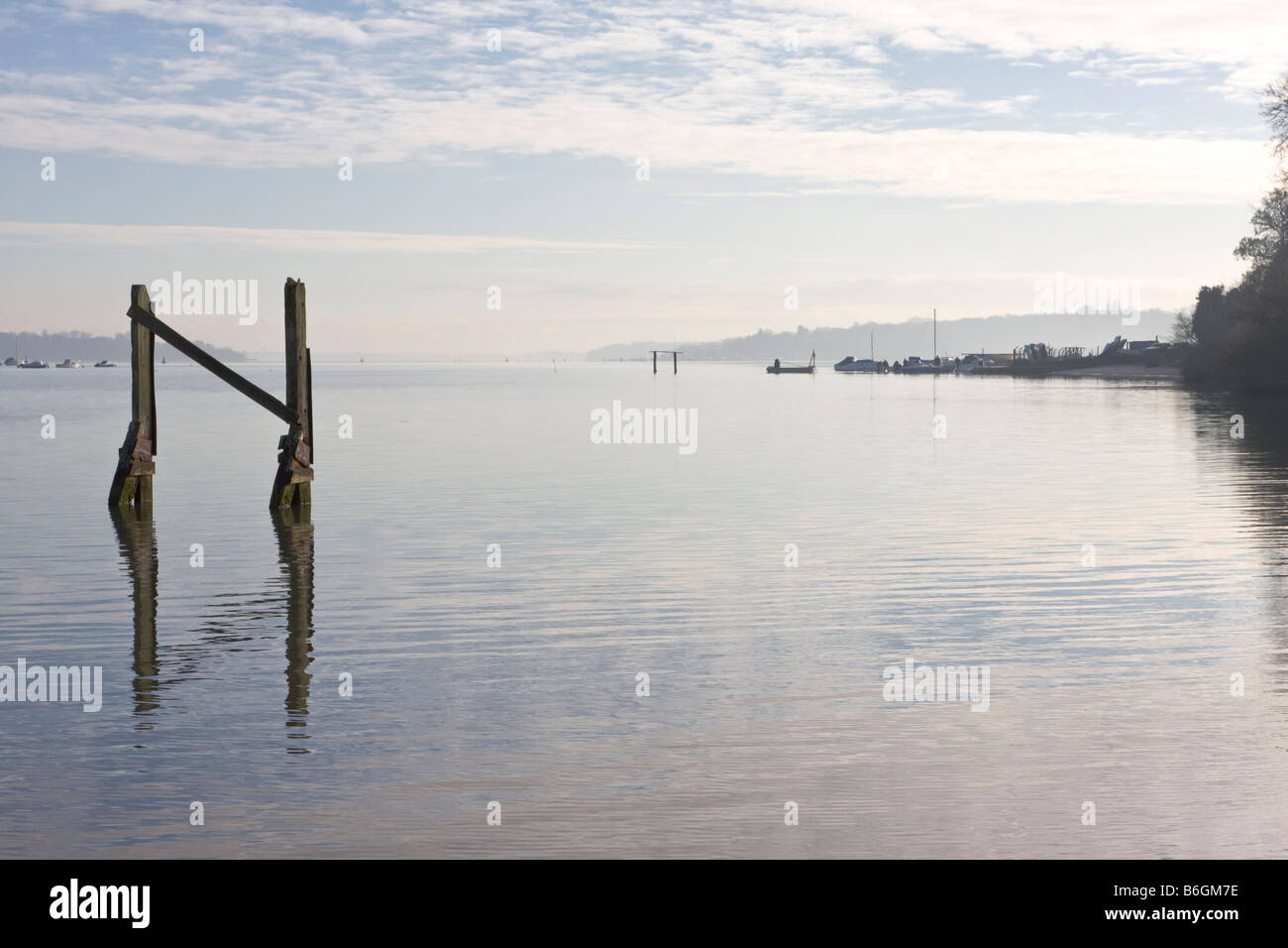 Two posts on road hi-res stock photography and images - Alamy
