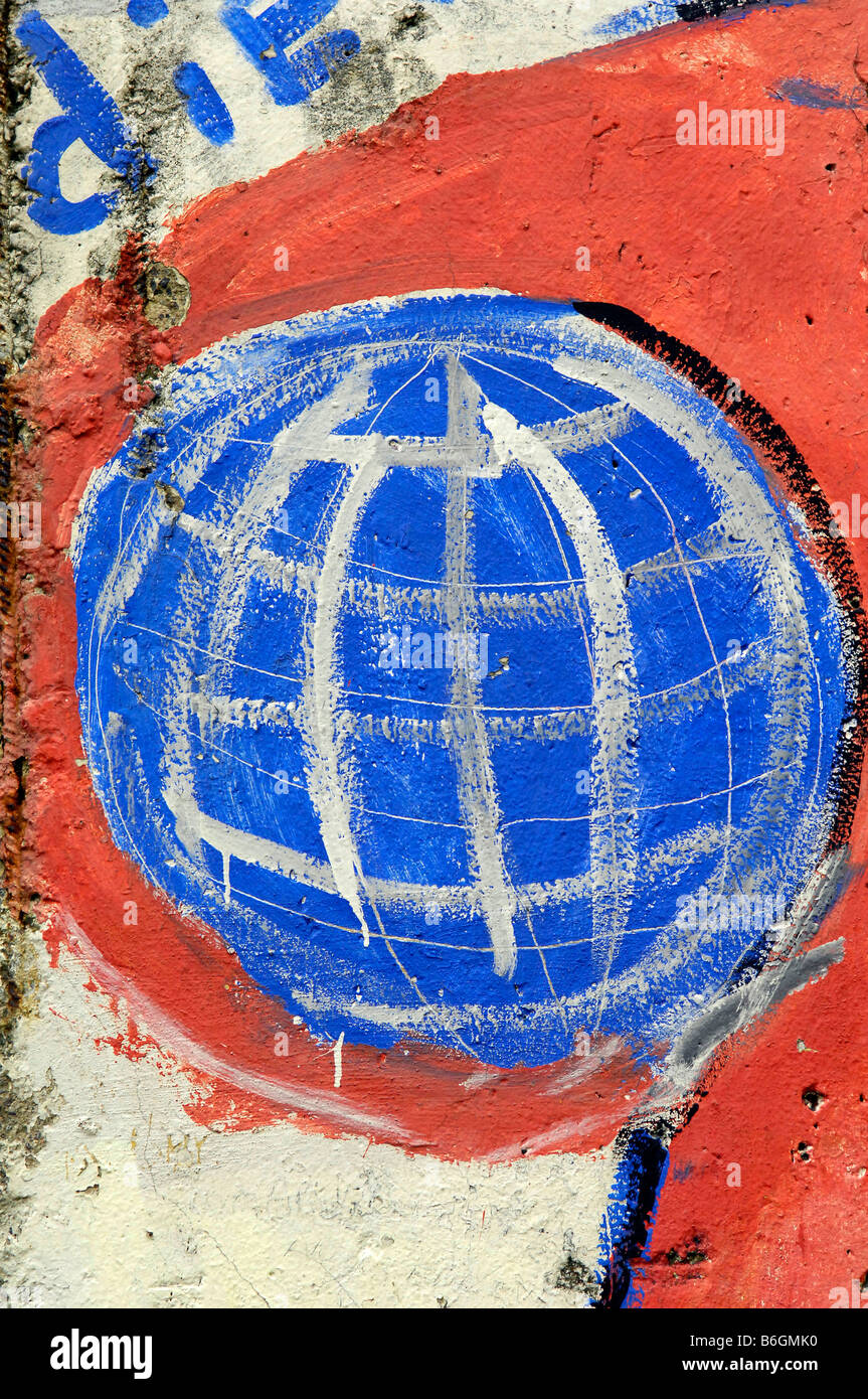 painted world berlin wall mauer relic germany deutschland Stock Photo ...