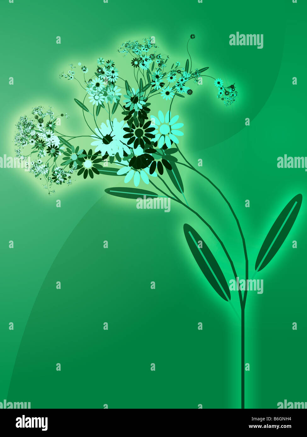 Illustration of various assorted flowers wallpaper design Stock Photo ...