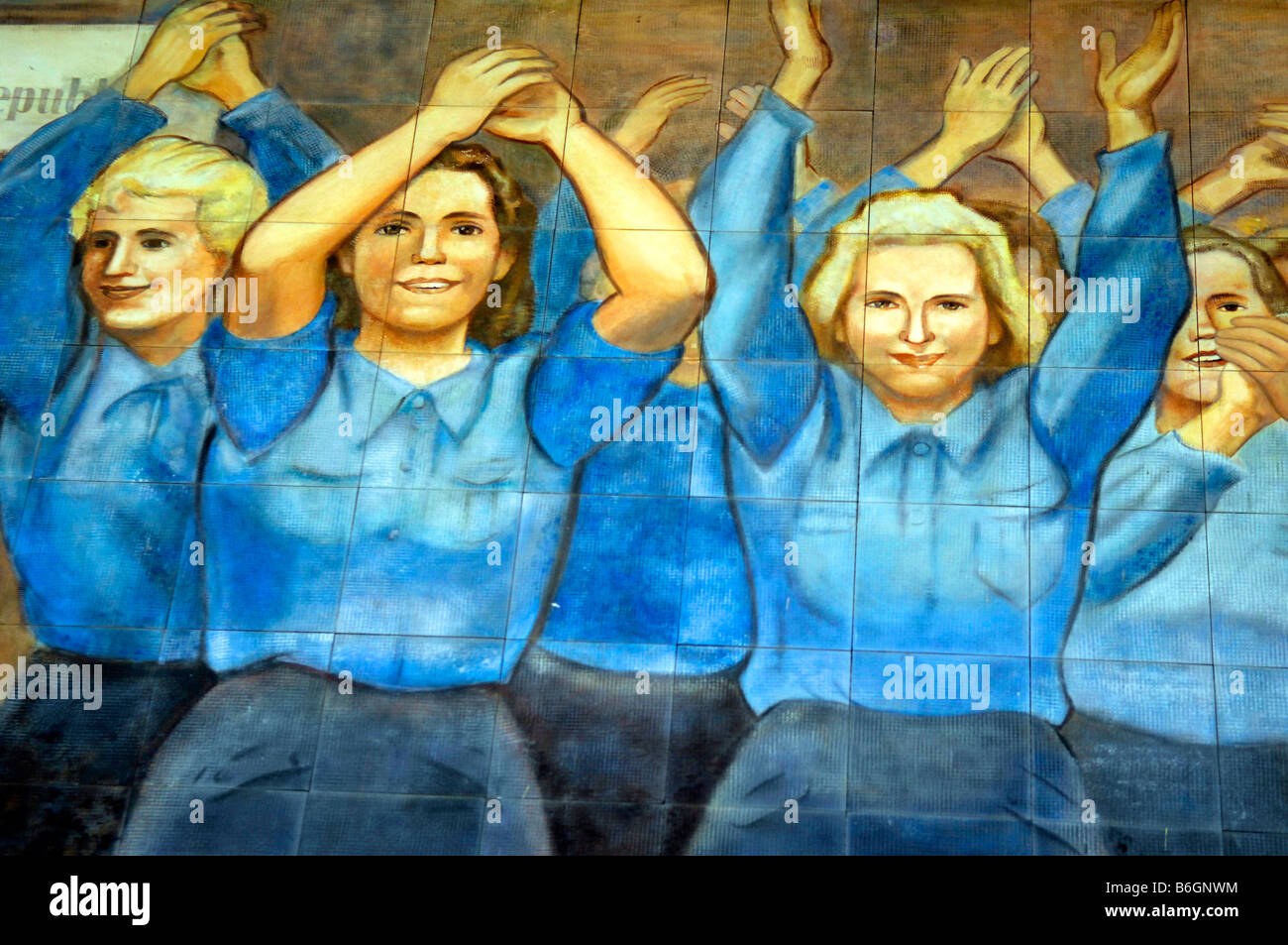 women clapping marching soviet socialist communist berlin east germany ...