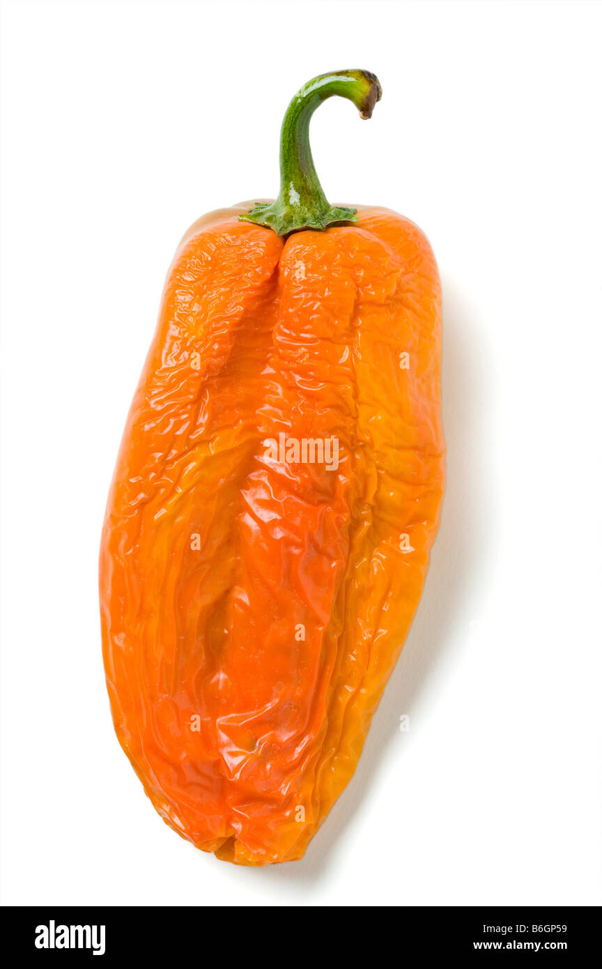 Yellow Orange Chili Pepper Stock Photo - Alamy