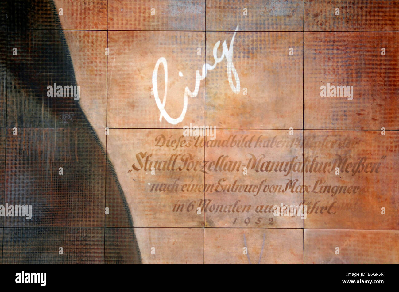 ling signature ceramic tiles artwork mural soviet socialsit east berlin ...