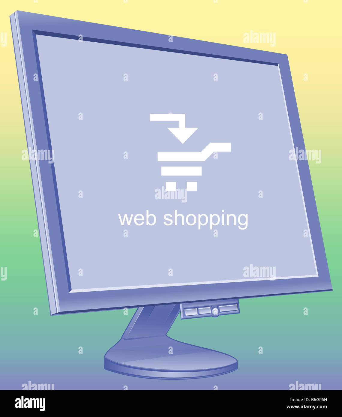 Modern display with web shopping sign Stock Photo - Alamy