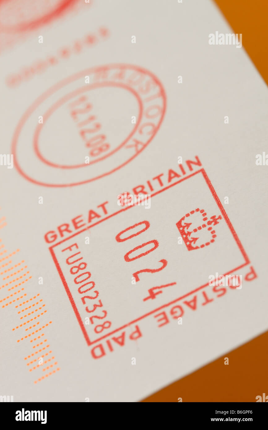 Royal Mail postal service letter envelope stamp frank and delivery ...