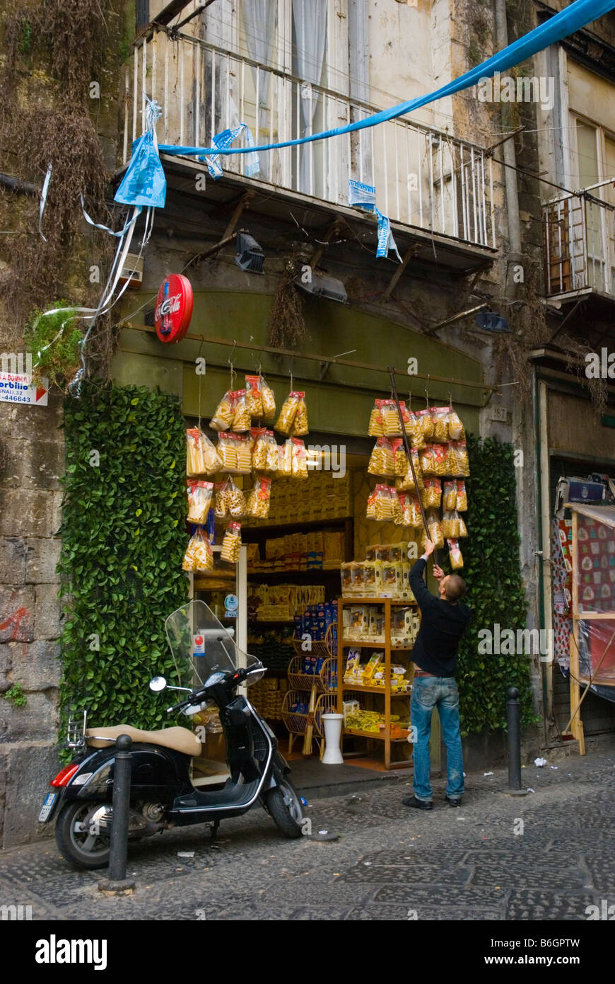 Pasta shop along Via dei Tribunali in centro storico quarter of central ...