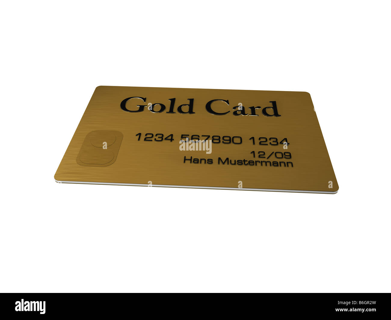 Gold credit card on white background Stock Photo - Alamy