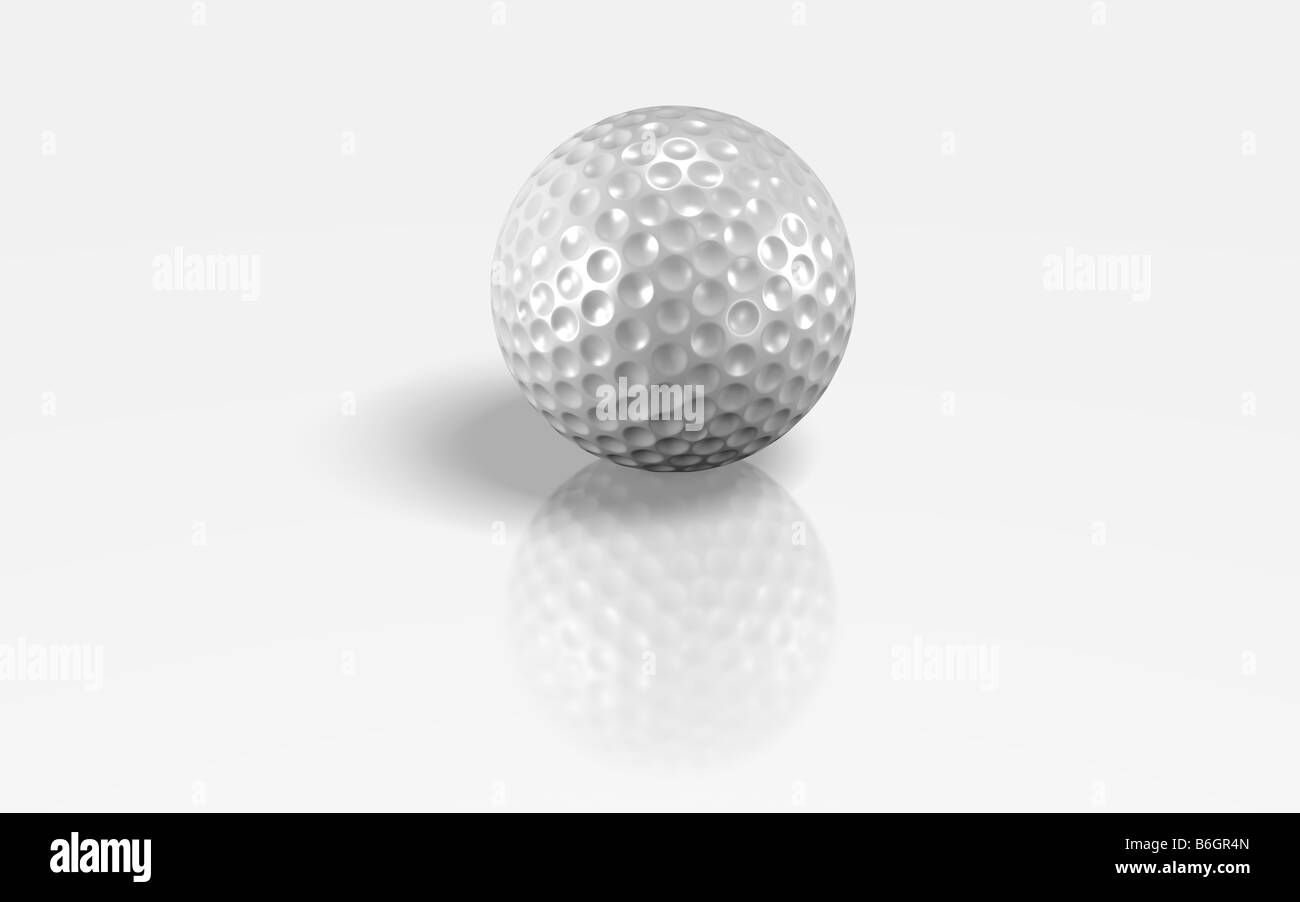 Golf ball on white background Stock Photo - Alamy