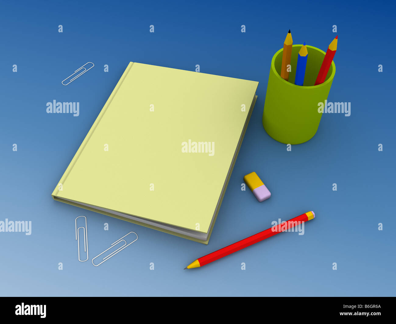 The set of office tools Stock Photo - Alamy
