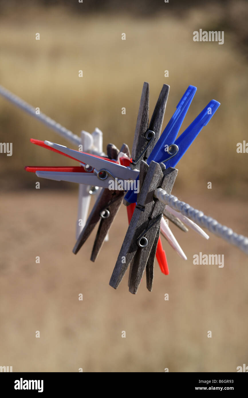 Washing peg many pegs hi-res stock photography and images - Alamy