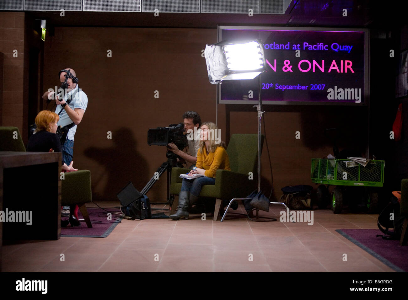 BBC Artworks interview with River City actress Libby McArthur Stock ...