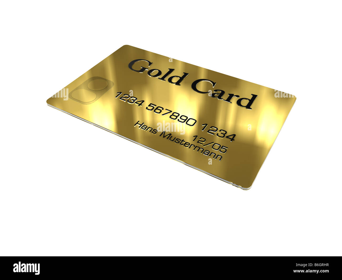Gold credit card on white background Stock Photo - Alamy
