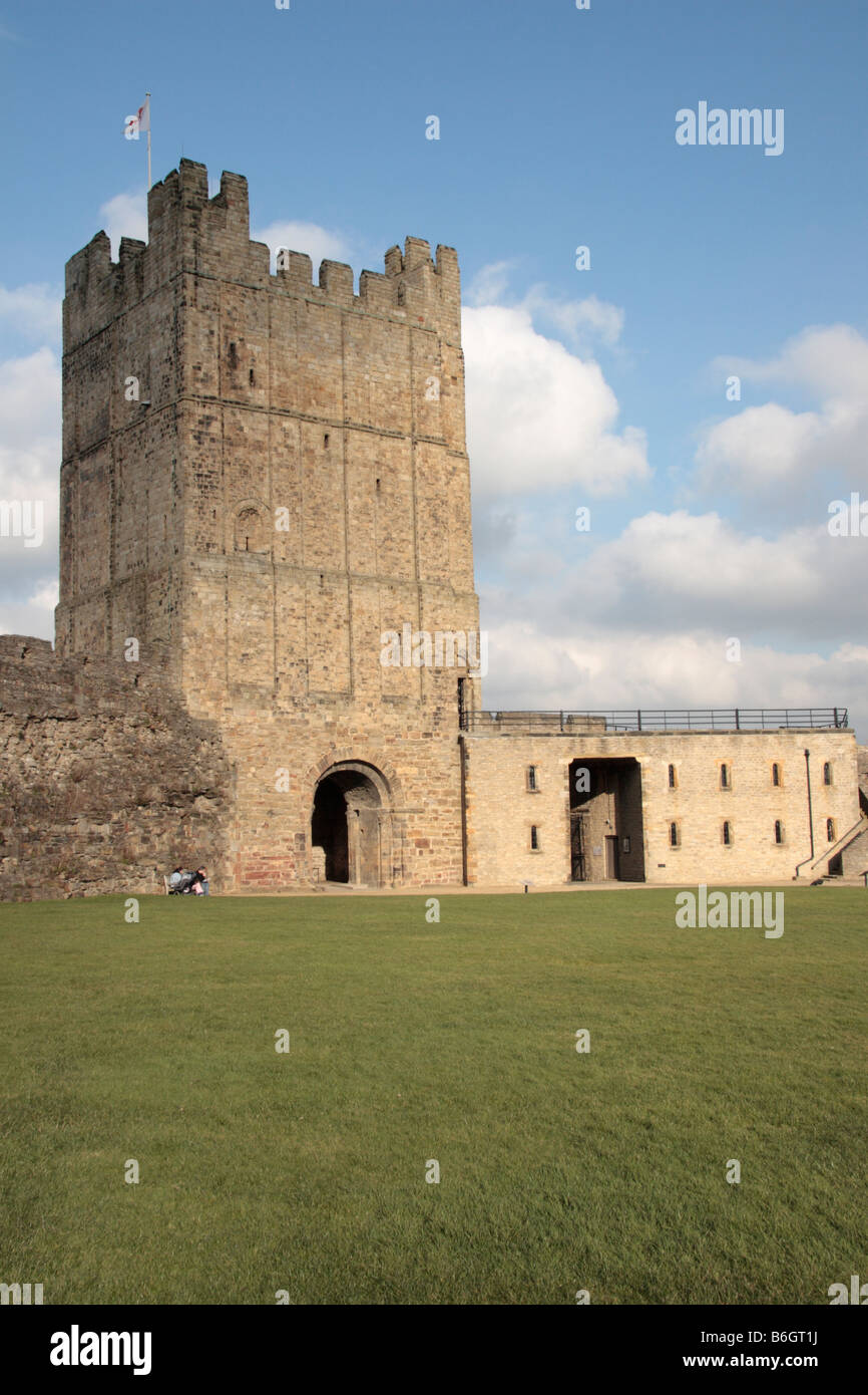 The Norman Keep at Richmond castle Richmond North Yorkshire England ...