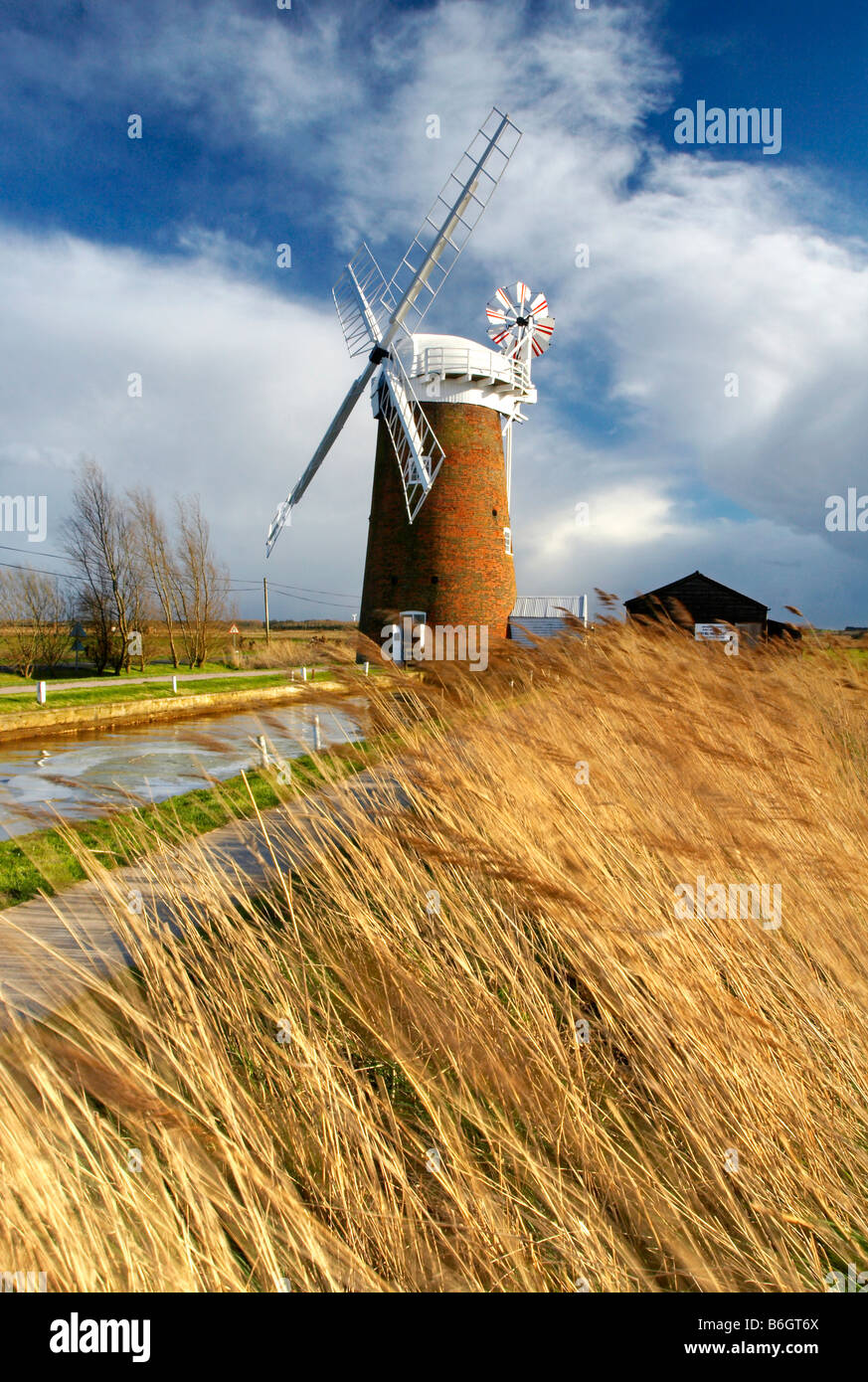 Horsey Windmill / Drainage Mill on the Norfolk Broads, UK Stock Photo ...