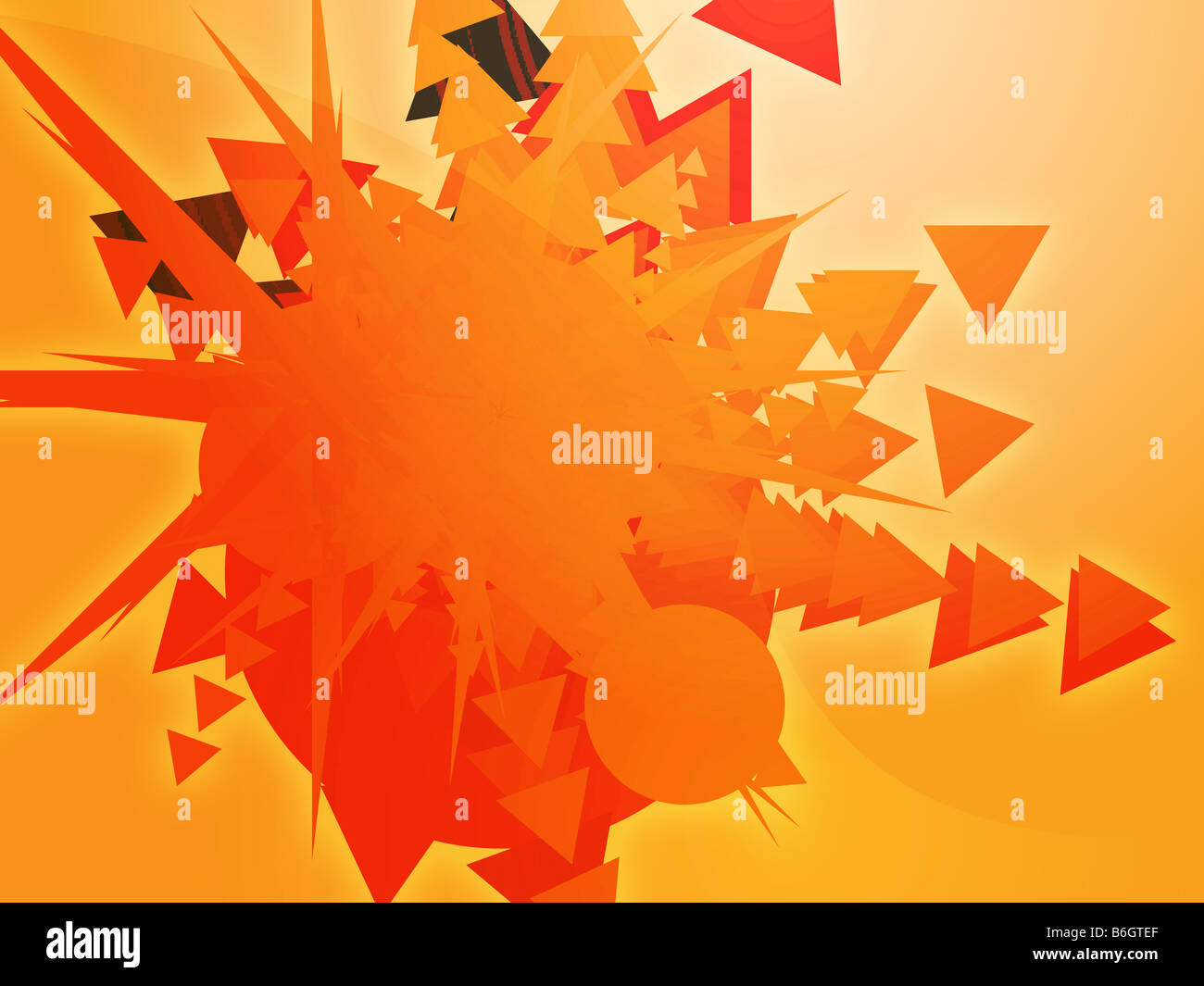 Explosion of geometric shapes abstract rendered illustration Stock Photo - Alamy