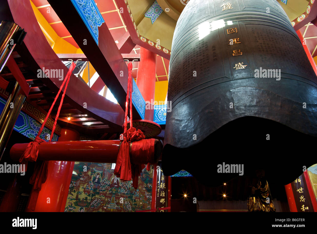 Three tonne bronze bell highest in the world and huge red enamelled ...