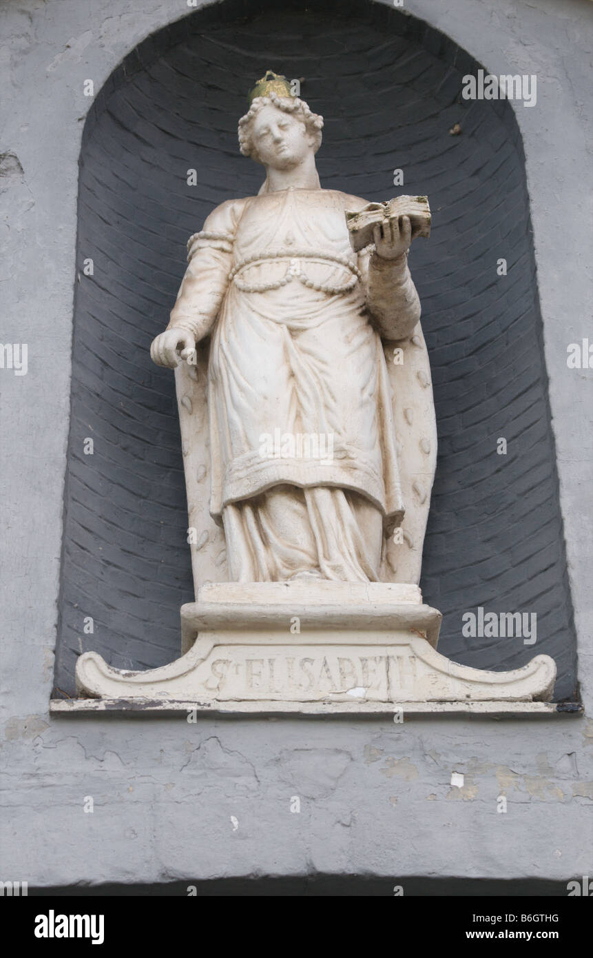 The Statue of Saint Elizabeth, Patron of the Bruges Beguinage Stock ...