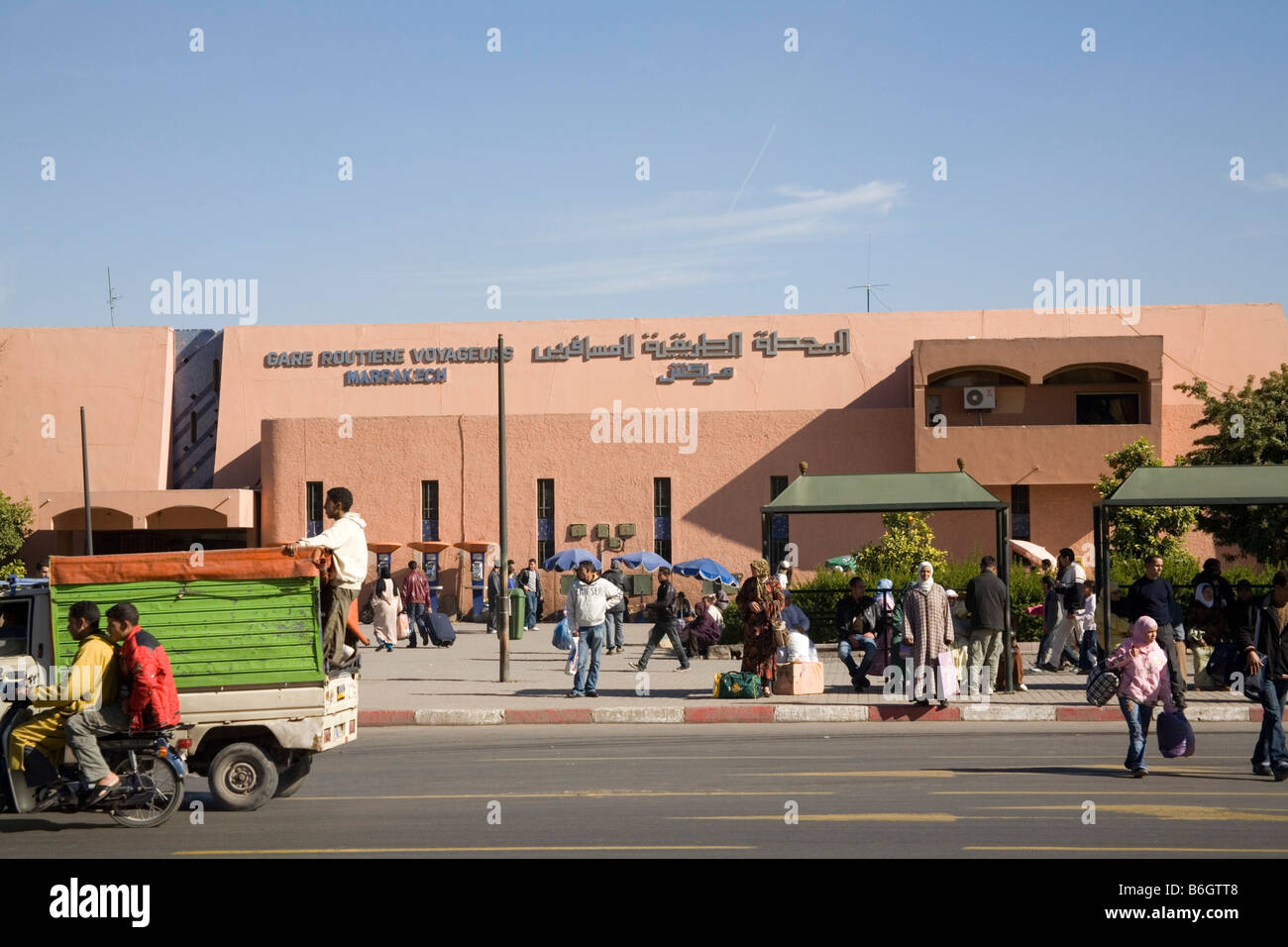 Marrakech Morocco North Africa December The very busy city bus station ...