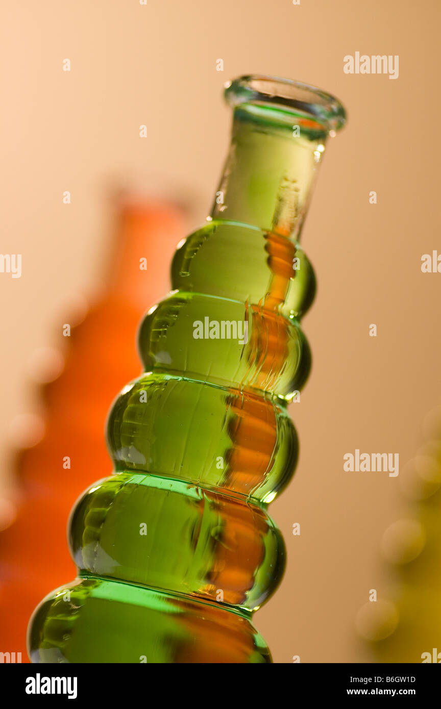 ribbed bottles different colours Stock Photo - Alamy