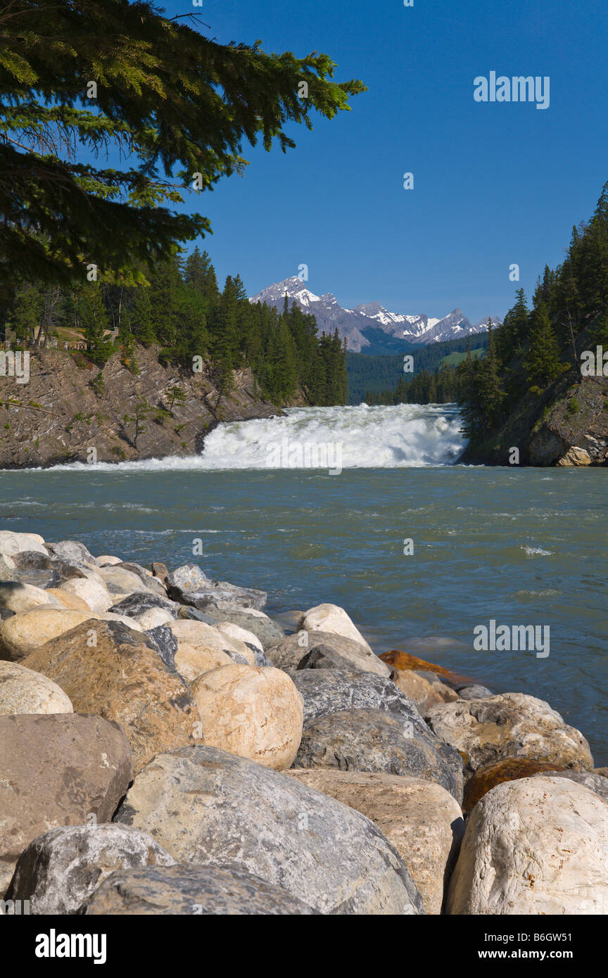 "Bow River" and falls Banff Alberta Canada Stock Photo - Alamy