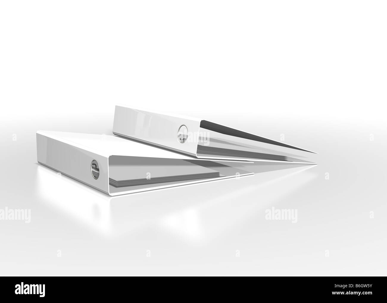 white folder on white background Stock Photo - Alamy