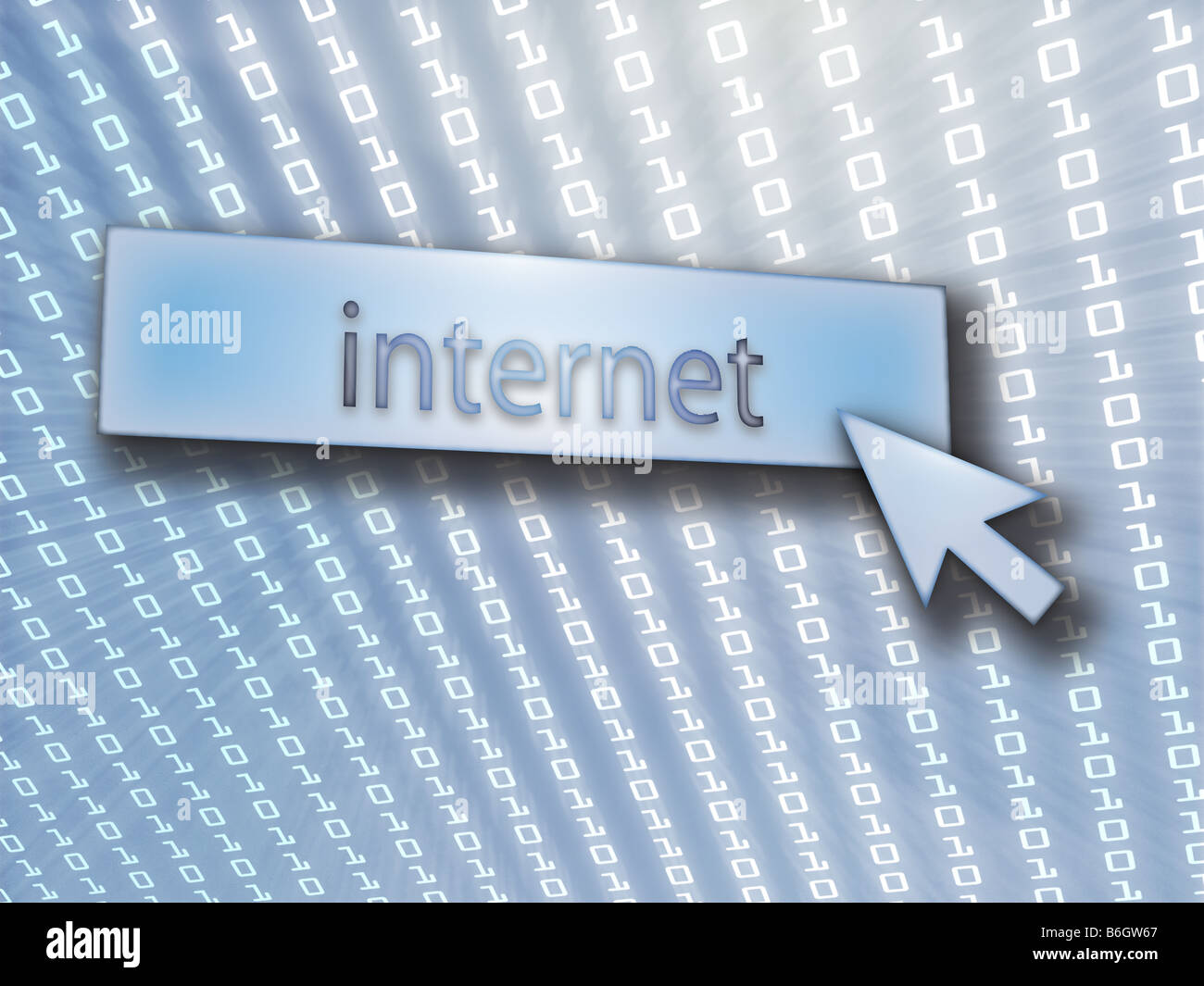 Internet button with clicking mouse icon digital background Stock Photo ...