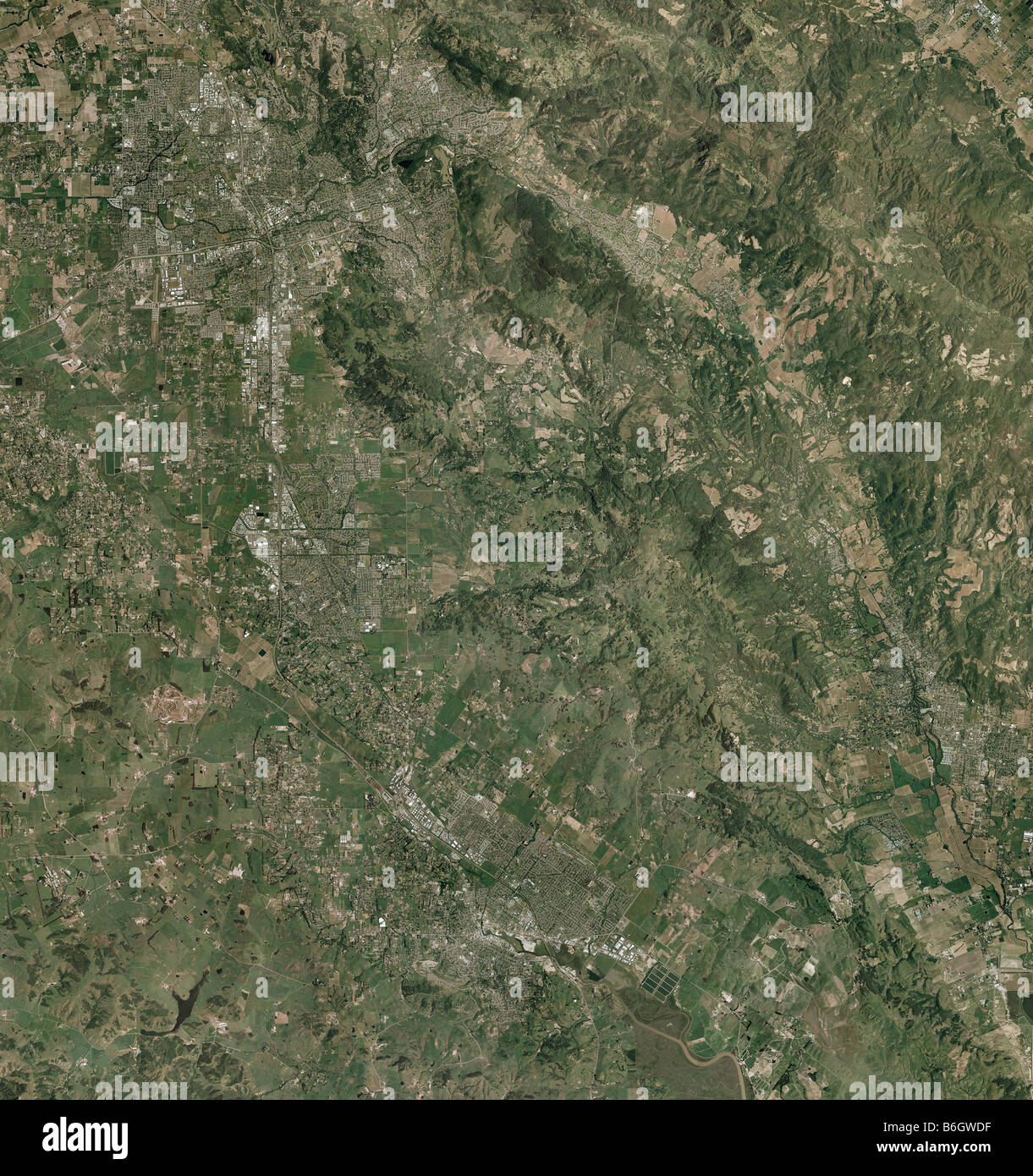 aerial map Sonoma county California Stock Photo - Alamy