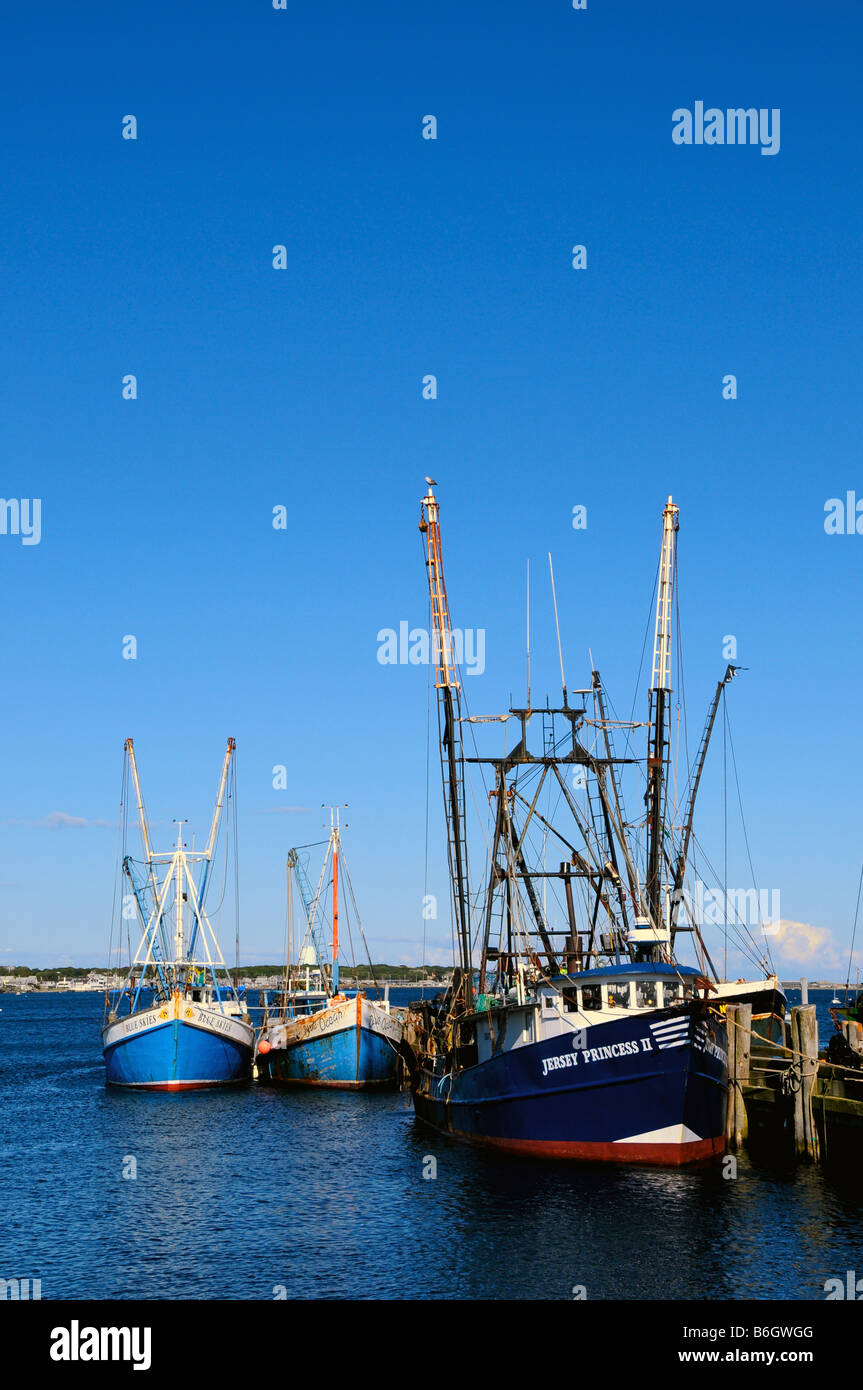 Fishing boats in the harbour, Provincetown, Cape Cod, USA Stock Photo ...
