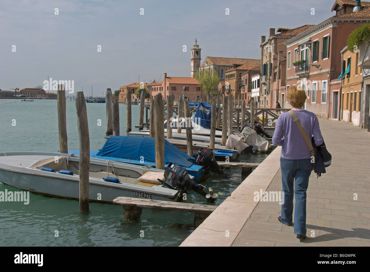 Murano Fondamenta Sebastiano Venier Venice Italy April 2008 Stock Photo ...