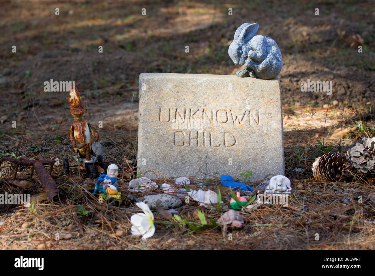 Grave of Unknown Child No Date or Name Stock Photo - Alamy