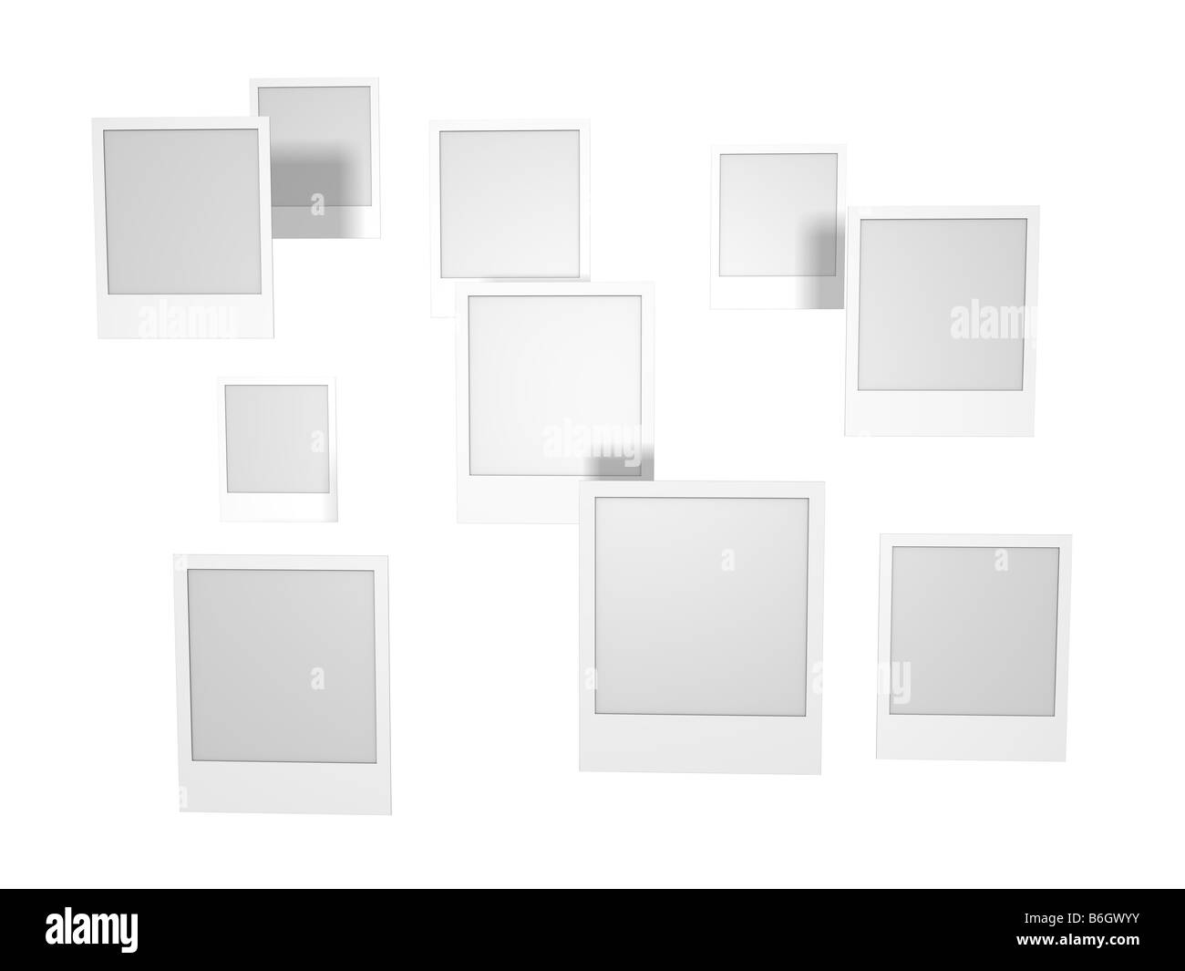 Blank instant photos isolated on a white Stock Photo - Alamy