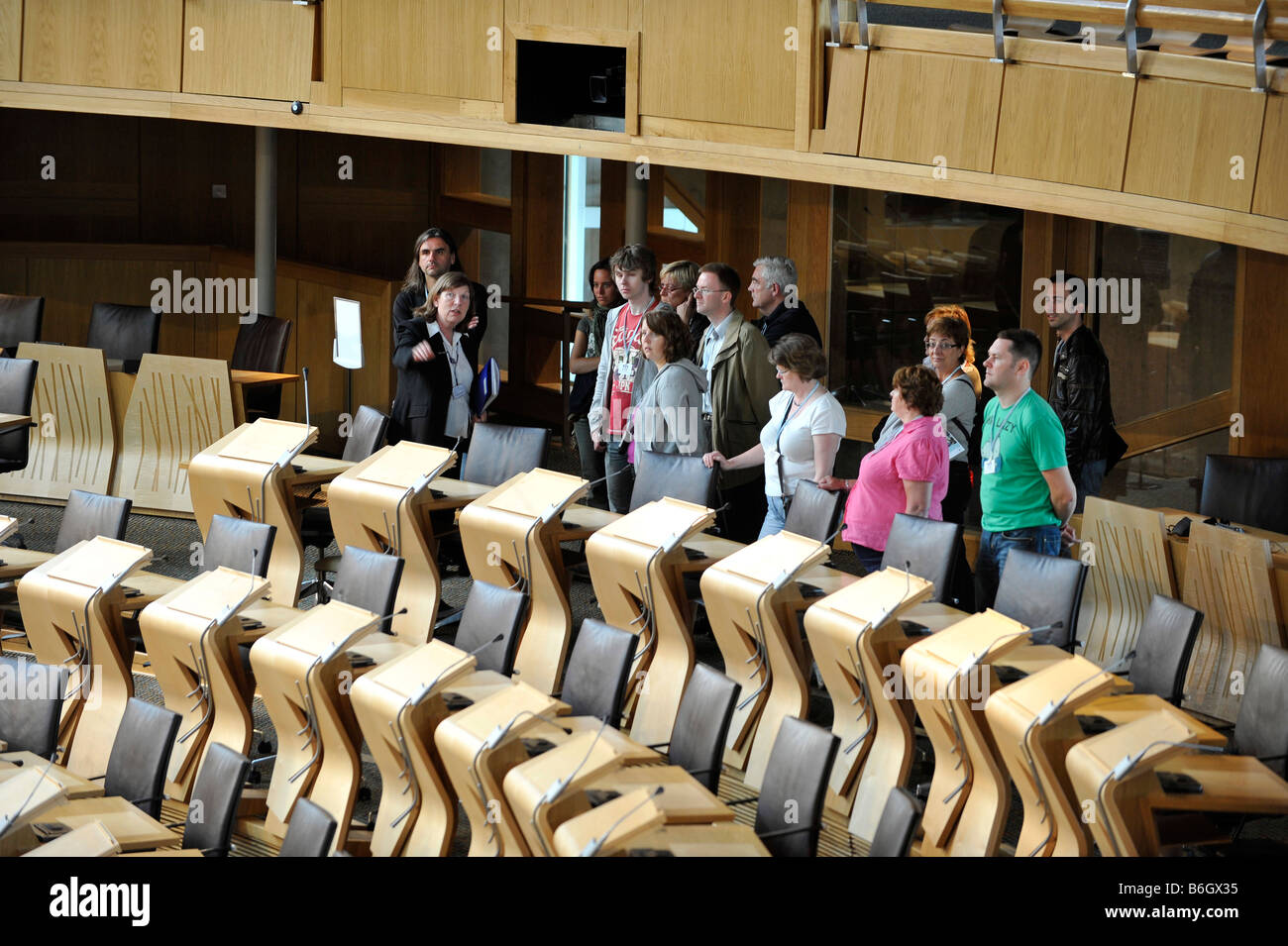 Scottish parliament debating chamber hi-res stock photography and ...