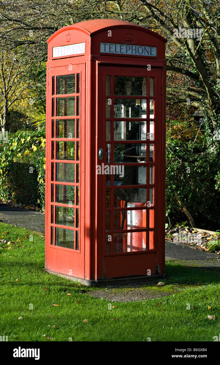 A K6 Red Telephone Box in Surrey, UK Stock Photo - Alamy