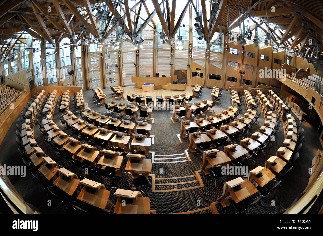 Scottish parliament debating chamber hi-res stock photography and ...