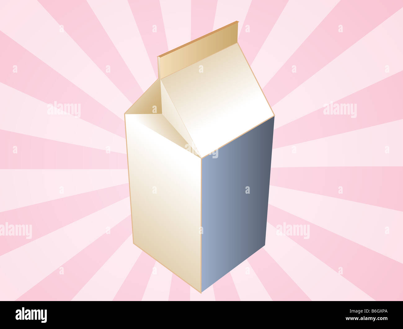 Milk carton illustration plain tetrapack drink container Stock Photo ...