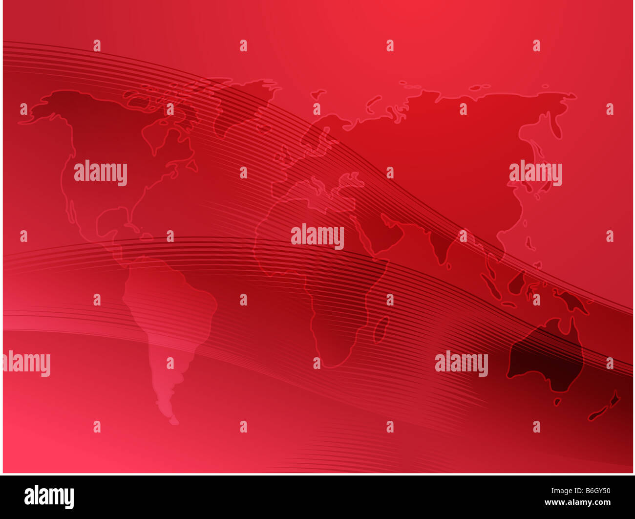 Map of the world illustration with wavy gradient curves Stock Photo - Alamy
