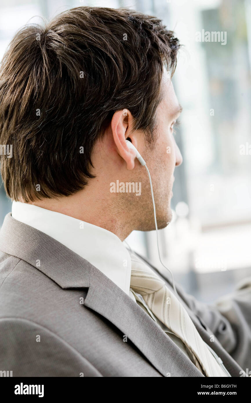 Side profile businessman wearing headset hi-res stock photography and ...