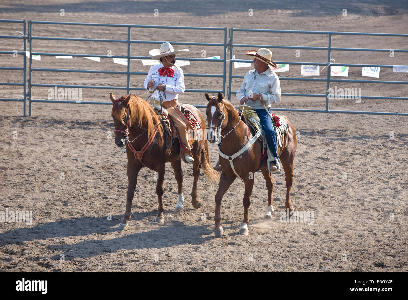 Mexican cowboys riding their horses Stock Photo - Alamy