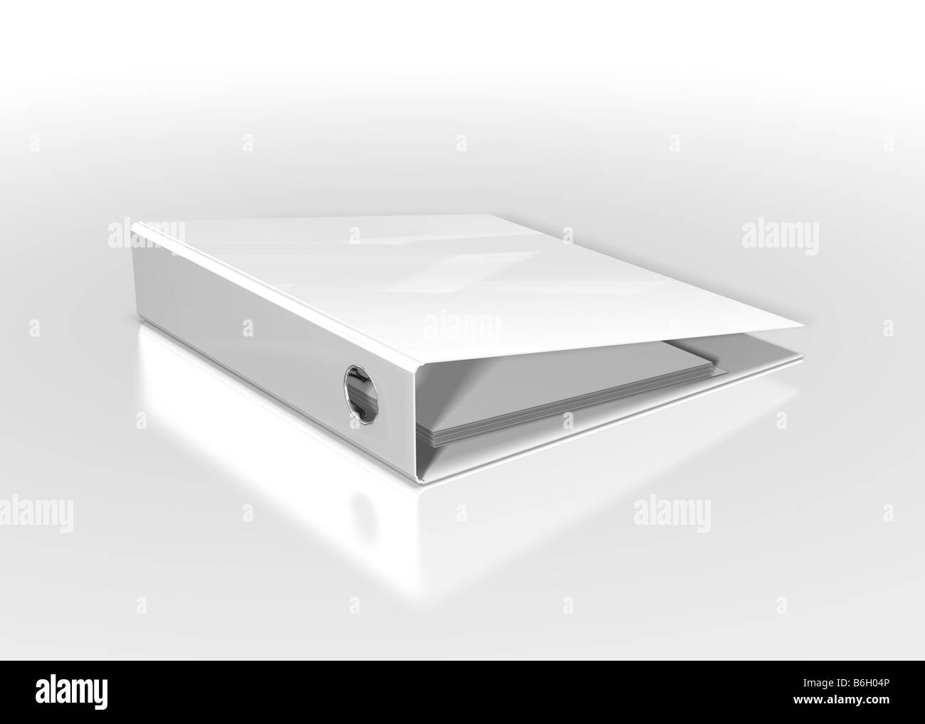 white folder on white background Stock Photo - Alamy