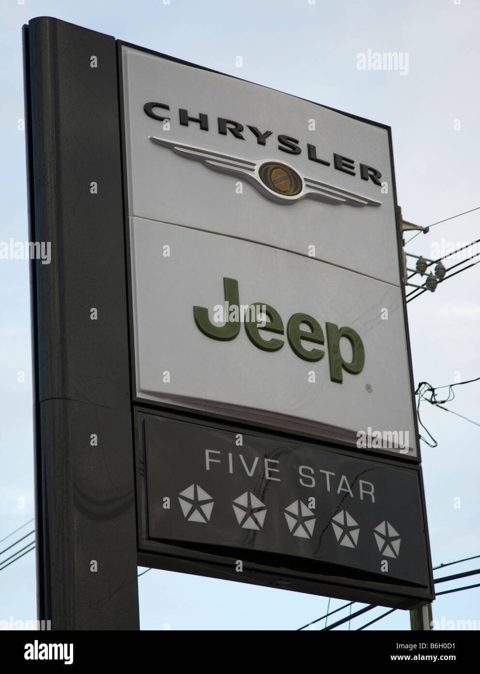 Sign above an automobile dealership Stock Photo - Alamy