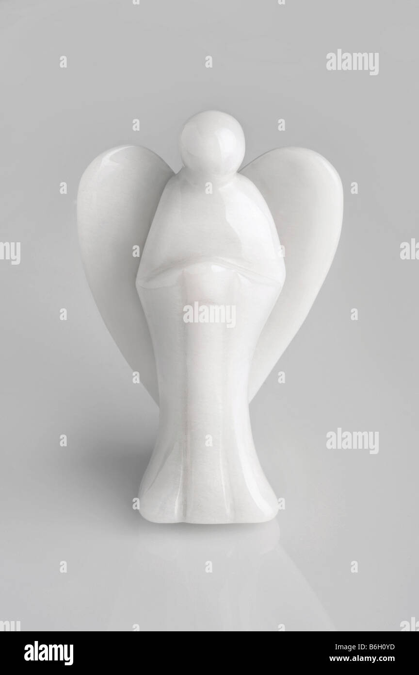 Carved Milky Quartz White Angel Figurine 18cm Stock Photo - Alamy