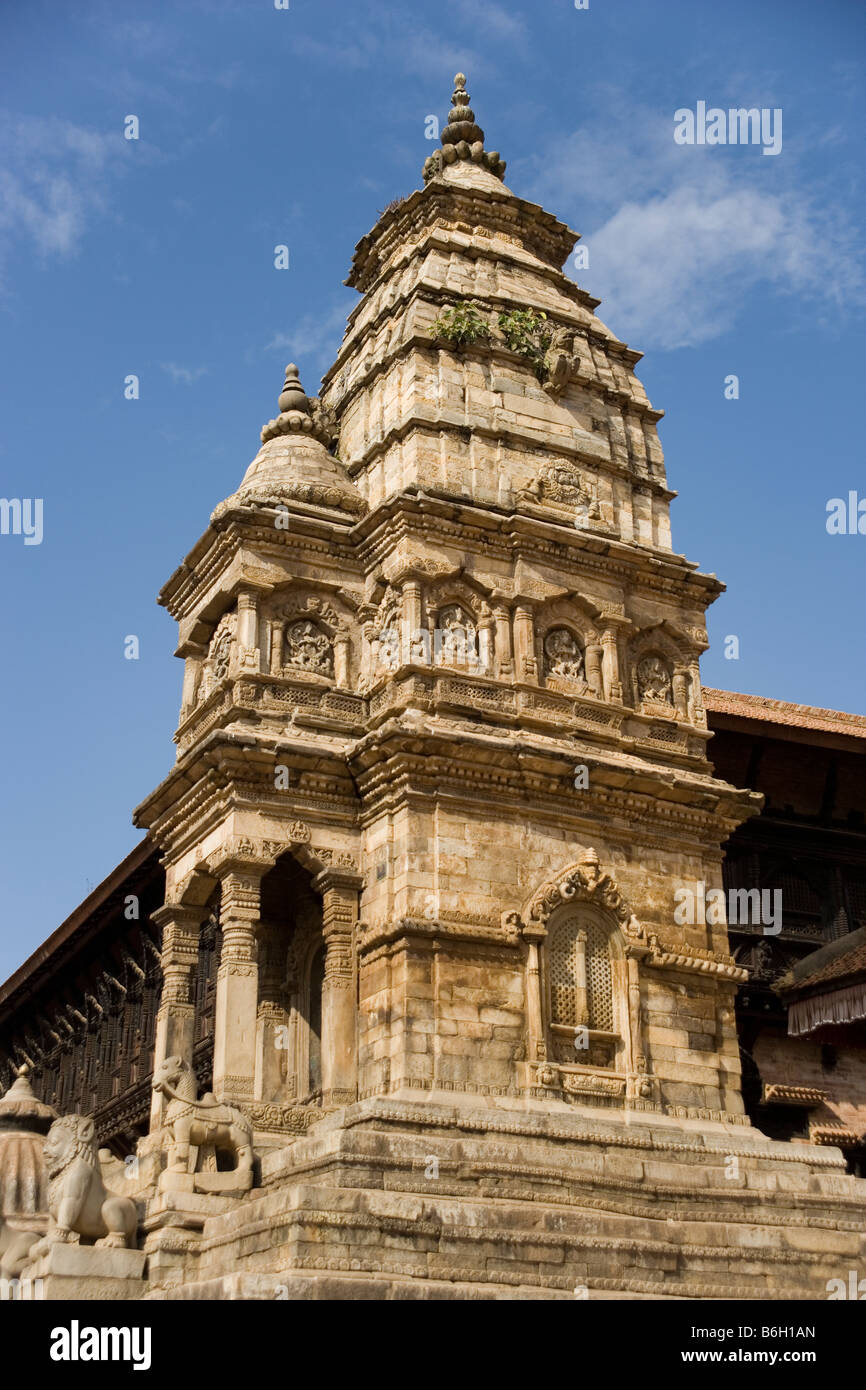 Siddhi Lakshmi Shikara Hindu temple in the Durbar square of Bhaktapur ...