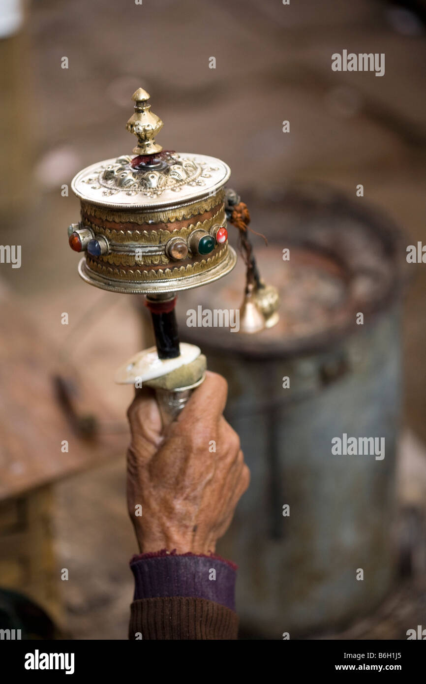 Tibetan prayer wheel Stock Photo - Alamy