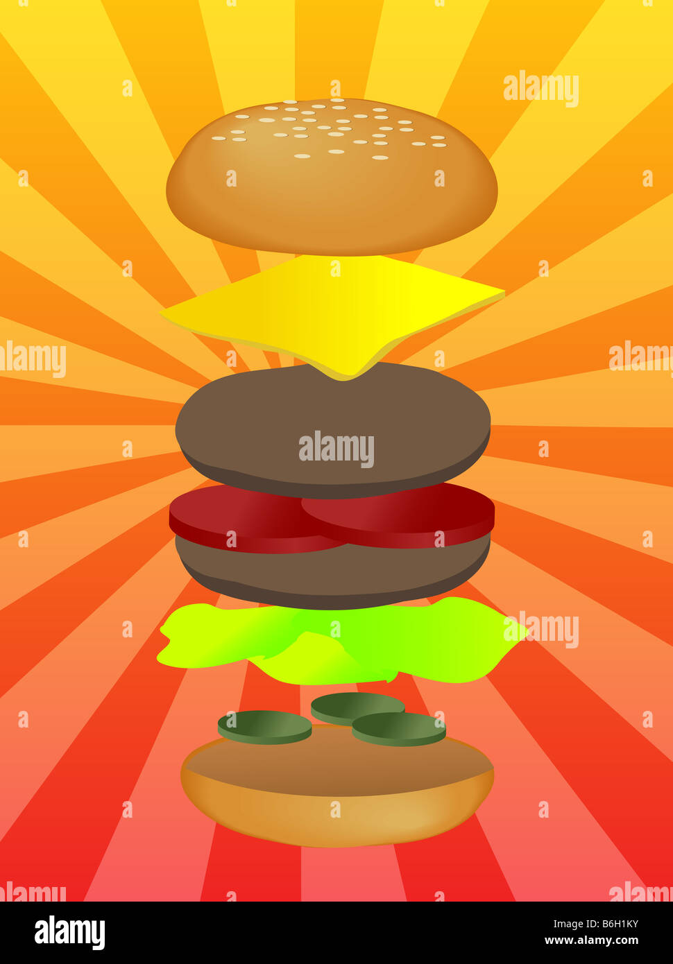 Burger cross section hi-res stock photography and images - Alamy