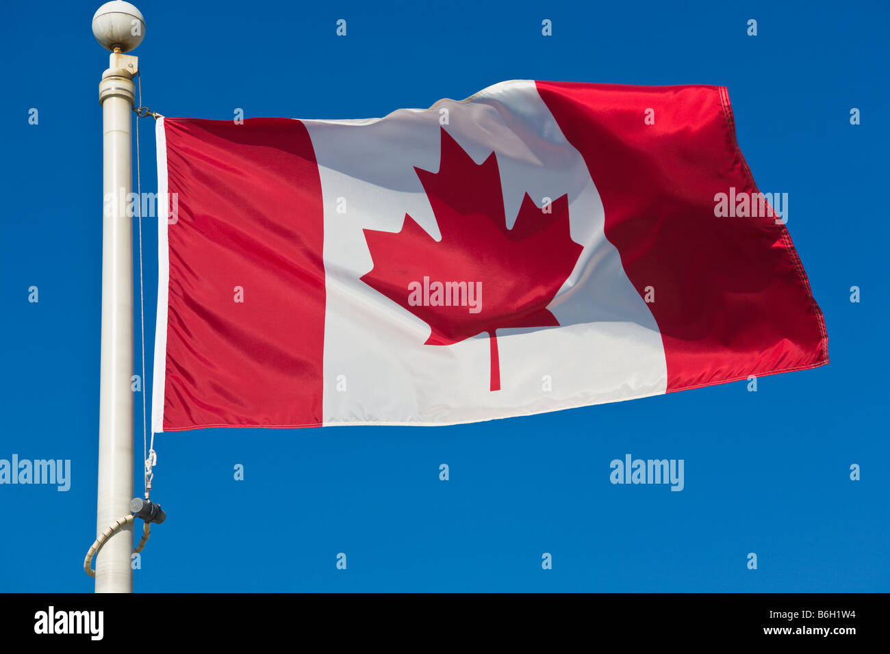 Flying canadian flag hi-res stock photography and images - Alamy